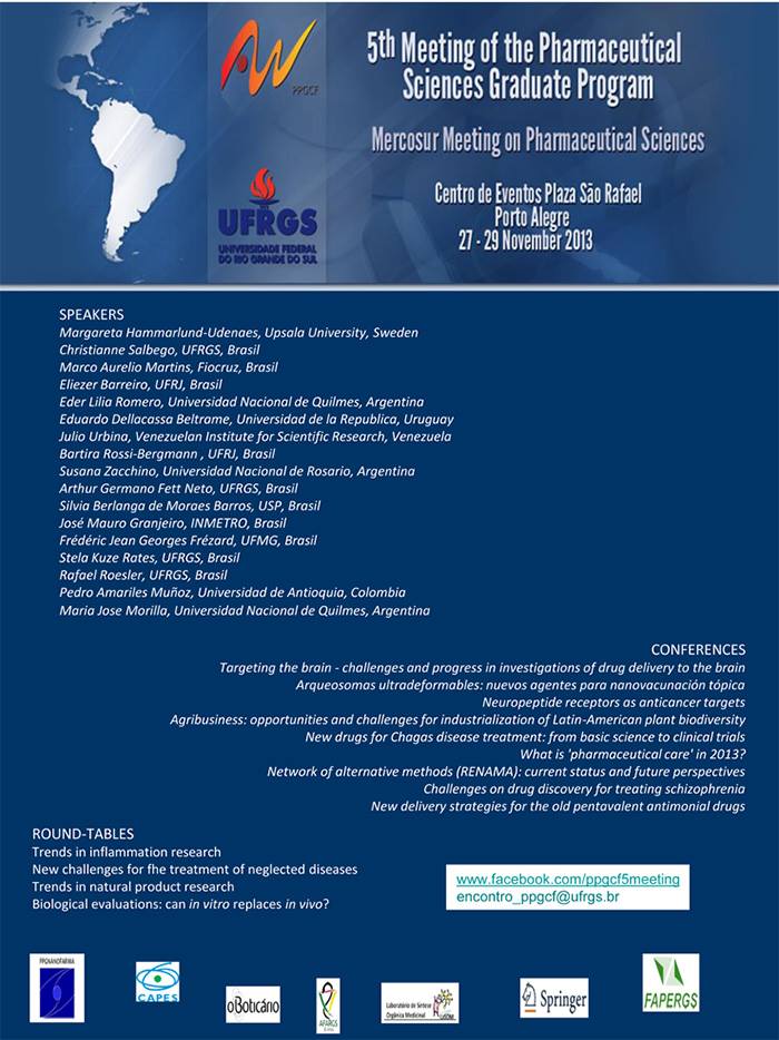 5th Meeting of the Pharmaceutical Sciences Graduate Program — Setor Saúde